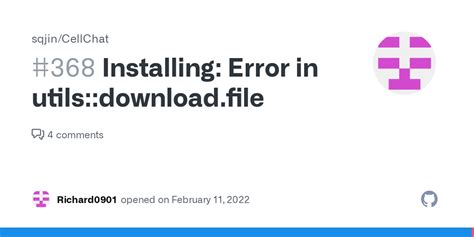 Installing Error In Utilsdownloadfile · Issue 368 · Sqjincellchat