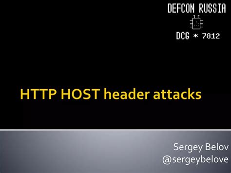 Host Header Attacks Pptx