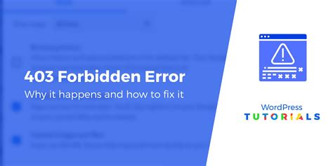 How To Fix The 403 Forbidden Error 7 Methods That Work