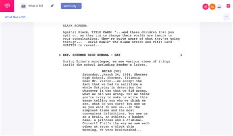What Does Ext Mean In A Script — Screenwriting 101