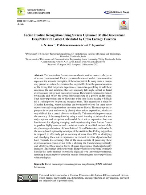 Facial Emotion Recognition Pdf Emotions Deep Learning