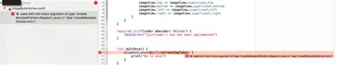 已解决 swift中dispatch once出错 used with non inout argument of type