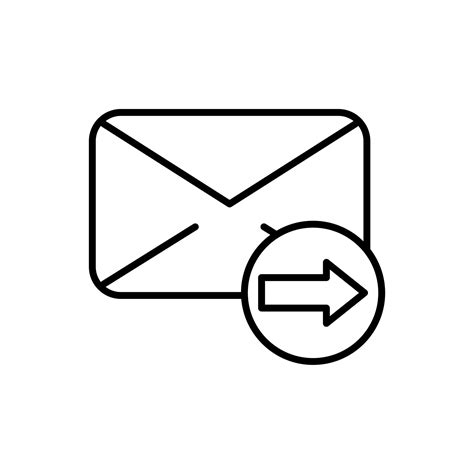 Email With Forward Arrow Icon Vector Vector Art At Vecteezy