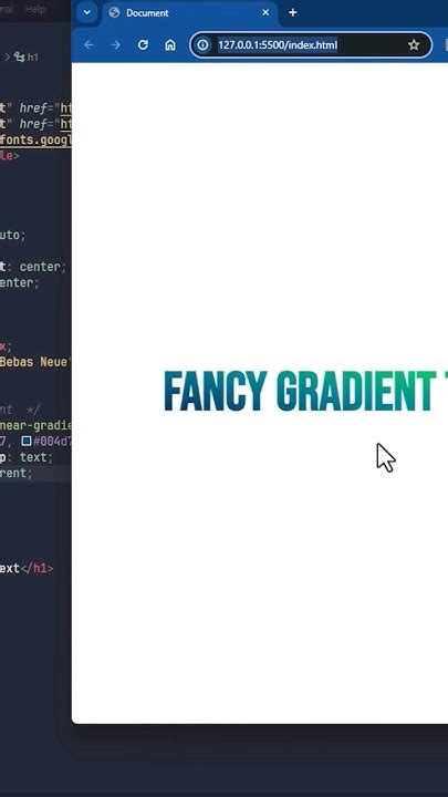How To Add Gradients To Texts Using Only Three Lines Of Css Shorts Youtube
