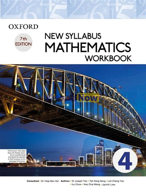 New Syllabus Mathematics Workbook 4 7th Edition Kitaabnow