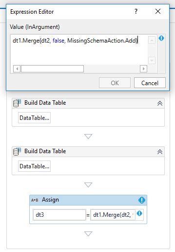 question how to merge two data tables help uipath community forum