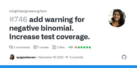 Add Warning For Negative Binomial Increase Test Coverage By