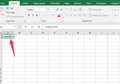 How To Indent In Excel Basic Excel Tutorial