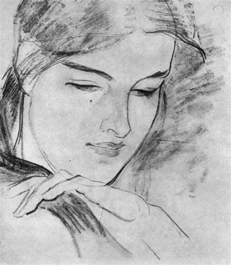 Фёдор Григорьевич Кричевский Голова Катерины Эскиз к картинам цикла Катерина по мотивам