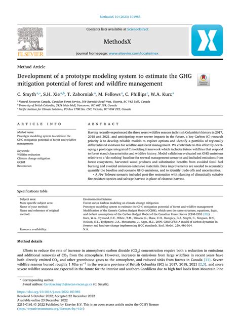 Pdf Development Of A Prototype Modeling System To Estimate The Ghg