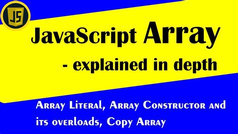 Javascript Array Explained For Beginners Array Literal Array