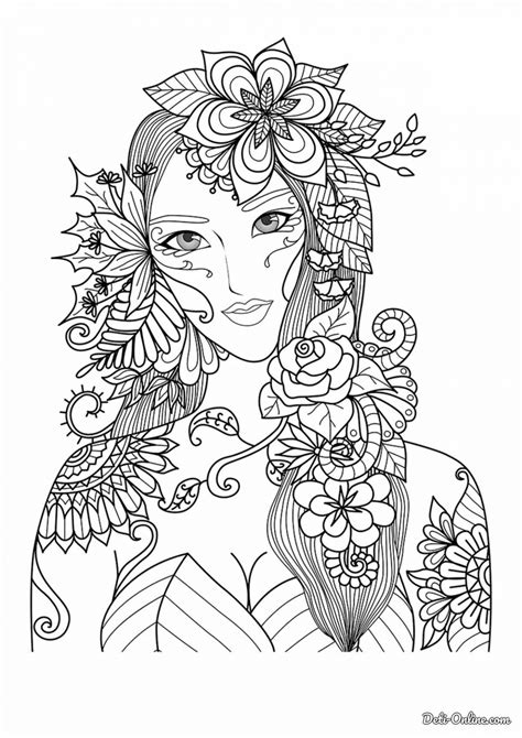 Раскраски Девушки Для Взрослых 29 фото