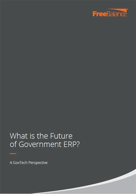 White Paper What Is The Future Of Government Erp Freebalance