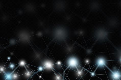 Premium Vector Abstract Geometric Background With Glowing Connecting Dots And Lines