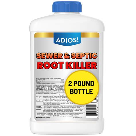 Sewer And Septic Root Killer For Trees And Shrubs Copper Sulfate Formula Protects Sewer Pipes