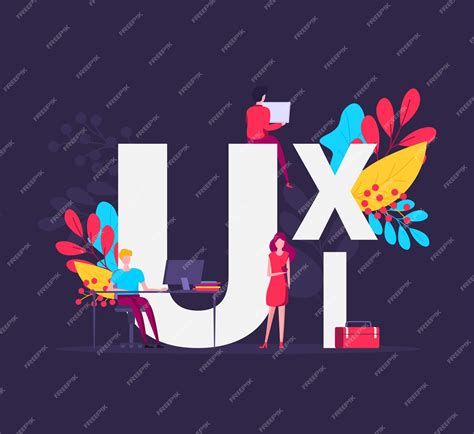 Premium Vector Modern Flat Design Template Of Ux Ui Design Concept With People Letters And Icons
