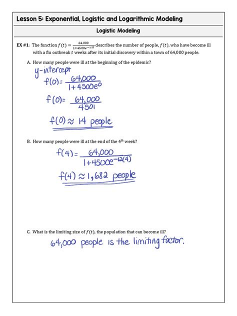 Notes 35 Exponential Logarithmic Modeling Key Pdf Applied Mathematics