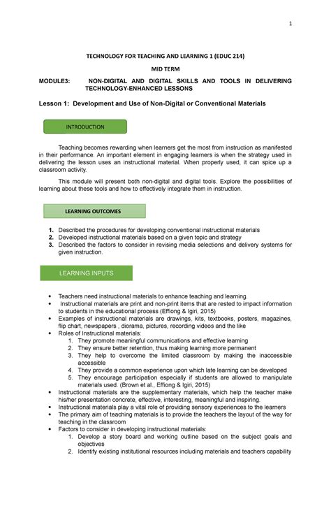 Examples Of Non Digital Learning Resources At Lara Roberts Blog