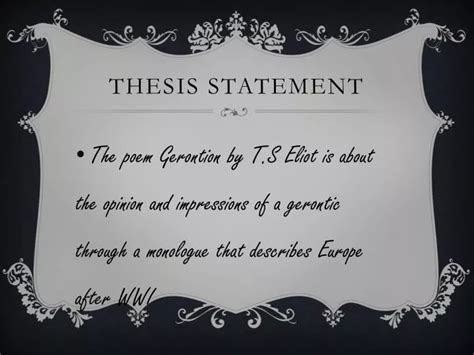 PPT Thesis Statement PowerPoint Presentation Free Download ID 2146602