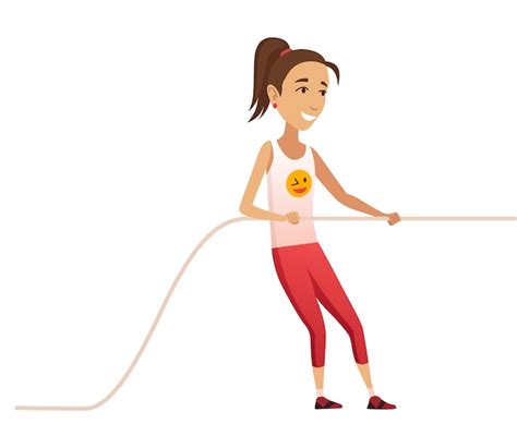 밧줄을 당기는 아이 소녀 게임 줄다리기 어린이 경쟁 행복한 소녀 야외에서 평등하고 대항하는 힘 아이들을위한 스포츠 활동의 개념