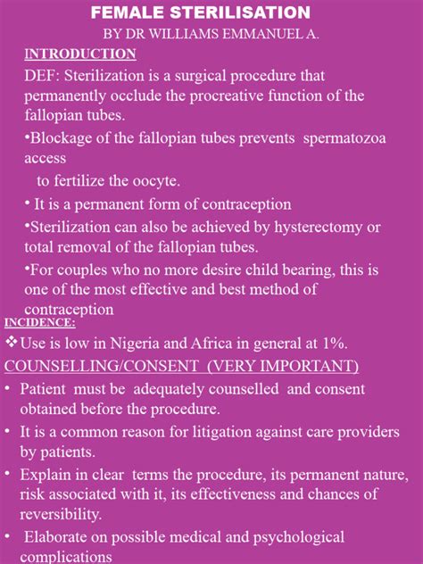 Female Sterilisation Pdf