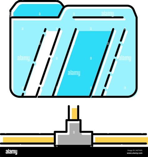 Data Folder Color Icon Vector Illustration Stock Vector Image And Art Alamy