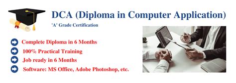 Dca Diploma In Computer Application Multi Utility Institute