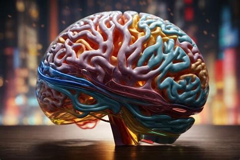 Premium Ai Image 3d Illustration Of A Brain Tractography