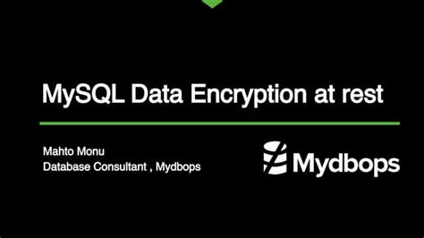 Mysql Data Encryption At Rest Pdf