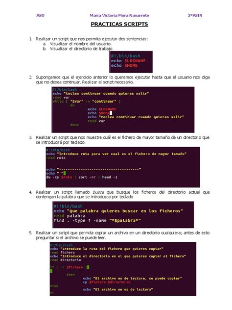 Ejercicios Script Pdf Archivo De Computadora Ciencias De La