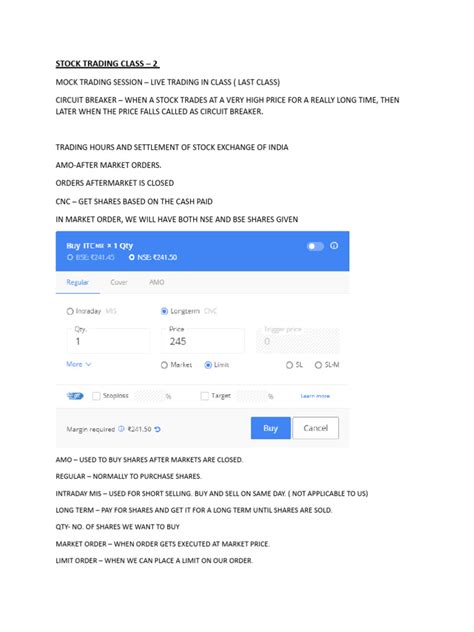 Stock Trading Class Pdf