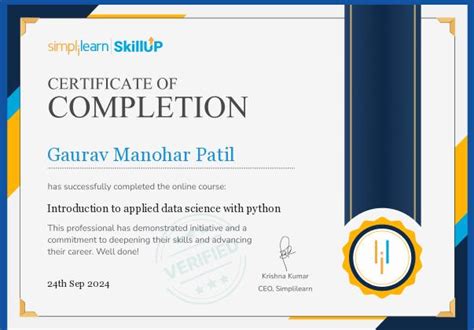 Gaurav Manohar Patil Has Successfully Completed The Introduction To