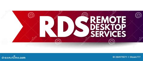 RDS Remote Desktop Services Acronym Technology Concept Background Stock Photo CartoonDealer