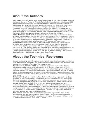 Fillable Online Troubleshooting Cisco Ip Telephony Form Fax Email Print PdfFiller