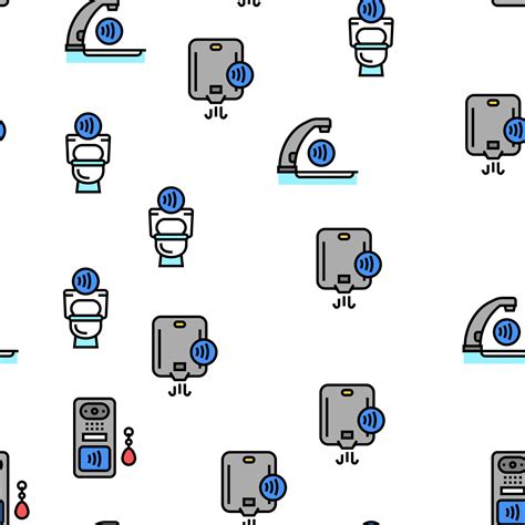 Contactless System Technology Vector Seamless Pattern 10099553 Vector