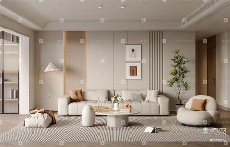 【客厅3d模型】 现代vr有灯光有贴图max2016客厅3d模型下载 Id2020206 免费3dmax模型库 青模3d模型网