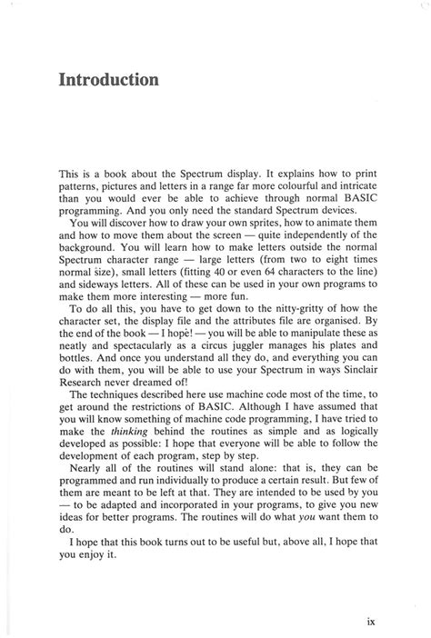 Machine Code Sprites And Graphics For The Zx Spectrum