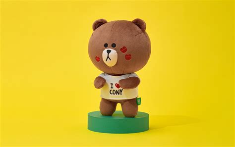 라인프렌즈 브라운 오리지널 중형인형 커플 Line Friends Square