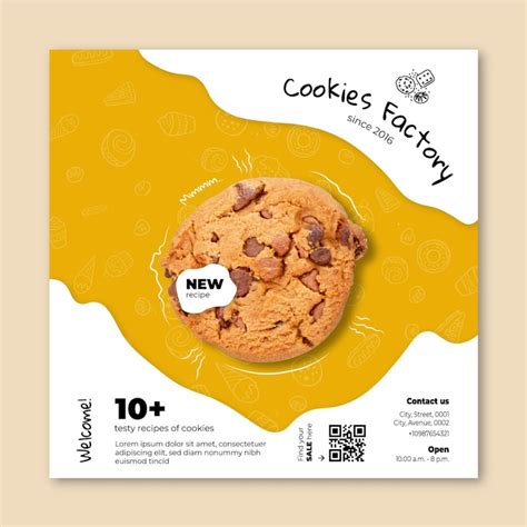 Cookie Template Cookie Shop Menu Template In Psd Ai And Vector