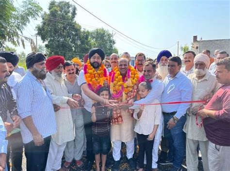 Ramgarh Mla Dr Devinder Kumar Manyal Ddc Sarbjit Singh Johal Inaugurate Blacktopped Road In