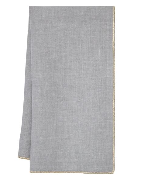 Bowery Grey And Gold Napkins By Mode Living Fig Linens Fig Linens And
