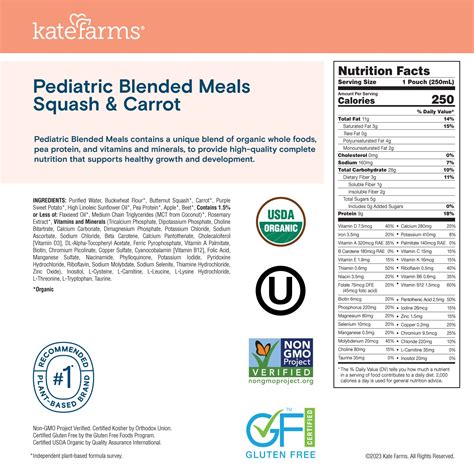 Kate Farms Pediatric Blended Meals