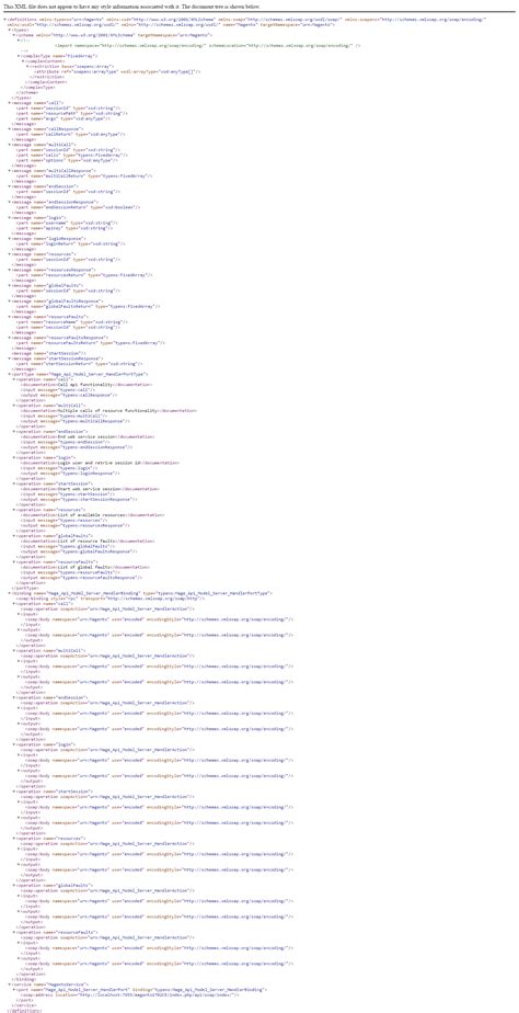 Php Magento Api Says Looks Like We Got No Xml Document But I Am