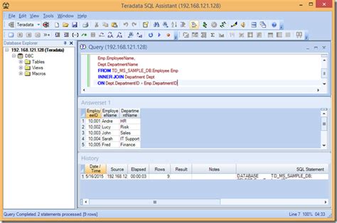 Teradata Sql Assistant