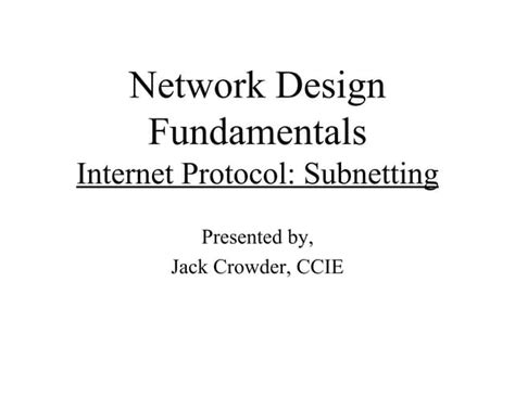 ip addressing and subnetting instructors workbook pdf