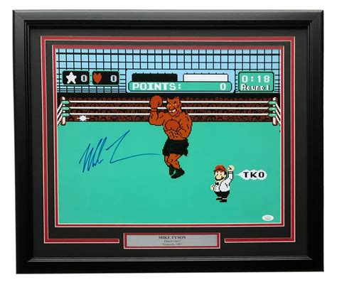 Mike Tyson Signed Punch Out 22x27 Custom Framed Photo Display Jsa