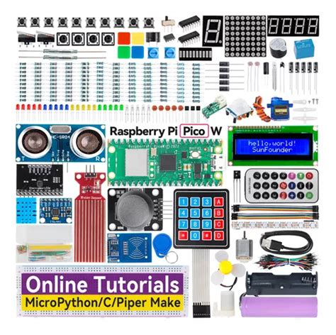 Sunfounder Kit De Inicio Definitivo Para Raspberry Pi Pico W Envío Gratis