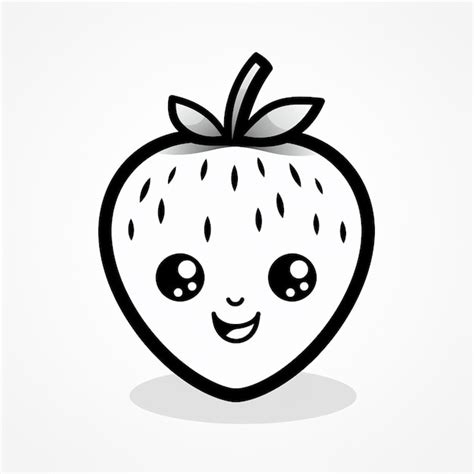 Premium Photo A Cute Strawberry Sticker Vector