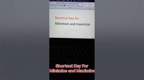Shortcut Key For Minimize And Maximize How To Minimize And Maximize Shorts Shortvideo