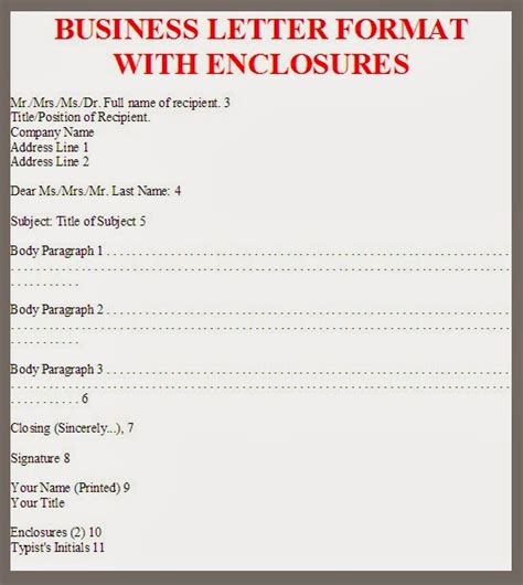 Letter Enclosure Notation Examples At Frank Hudson Blog
